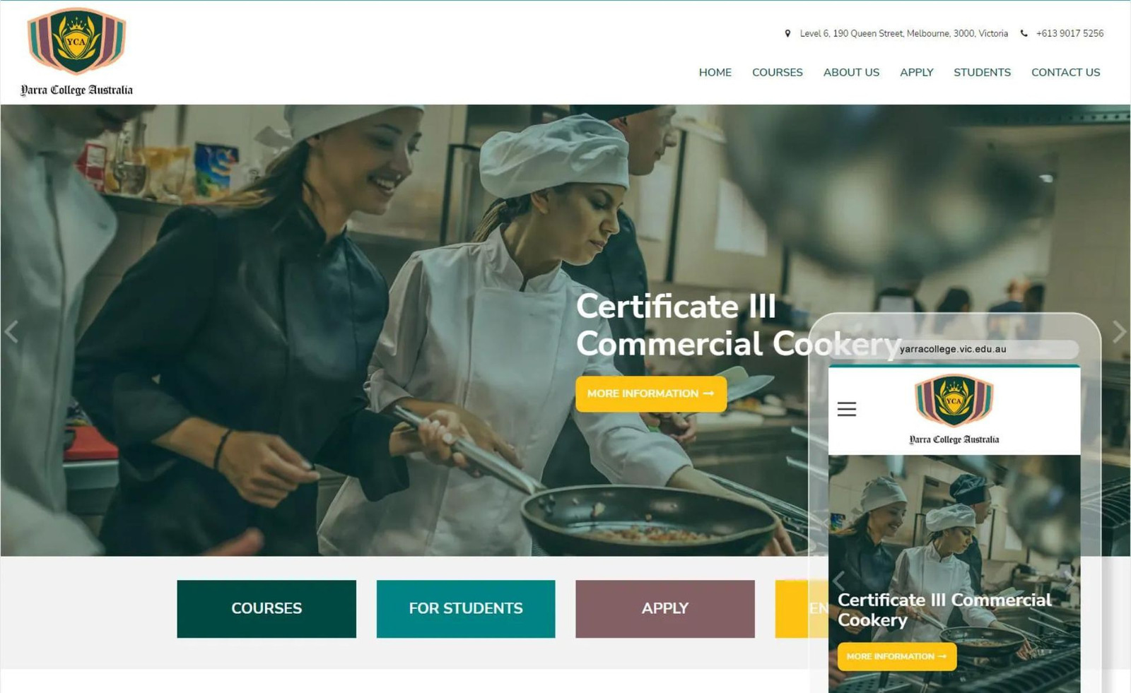 Cooking class website design best practices & solution | Nilead