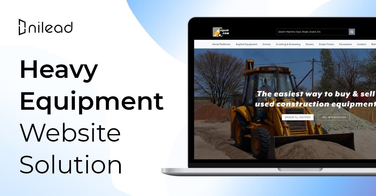 Heavy Equipment website design best practices & solution | Nilead