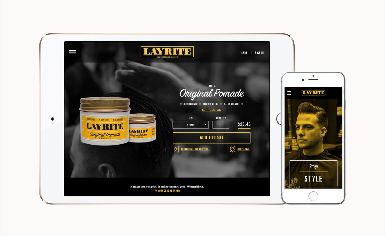 Men's grooming product website design best practices & solution | Nilead
