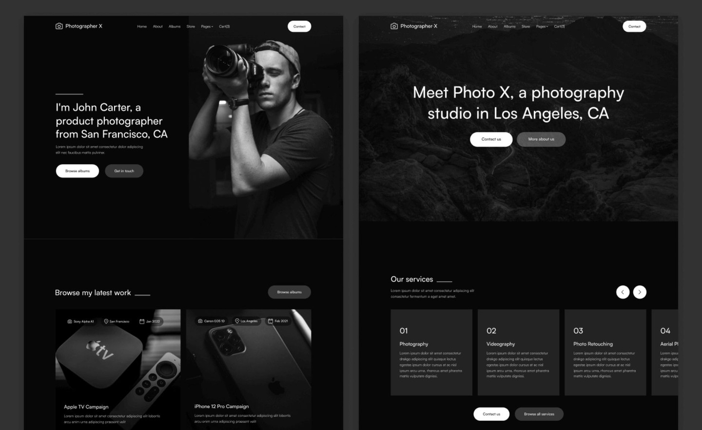 Photography website design best practices & solution | Nilead