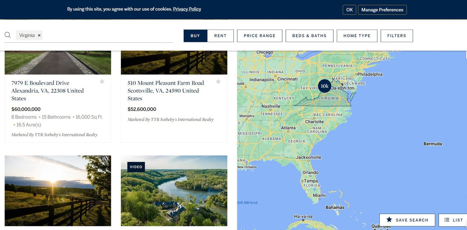 Top US Real Estate Website Designs by State